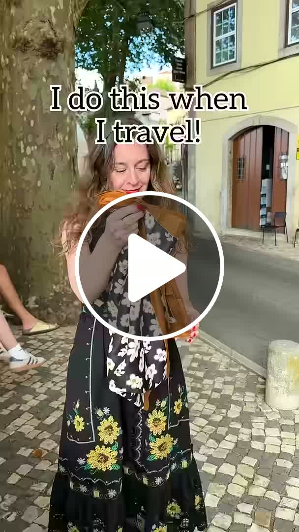 How to turn a scarf into a tote bag! Great option when traveling! # ...