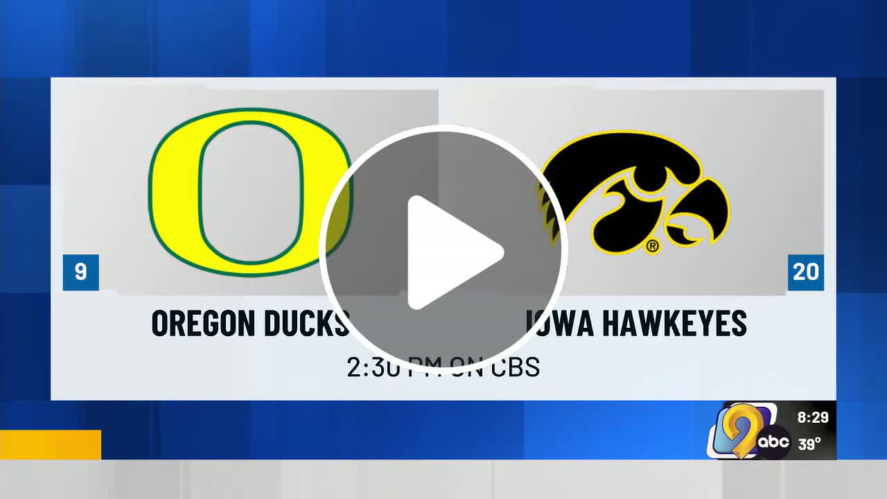 WATCH ON KCRG Mobile App: Iowa vs. Oregon pregame and highlights ...