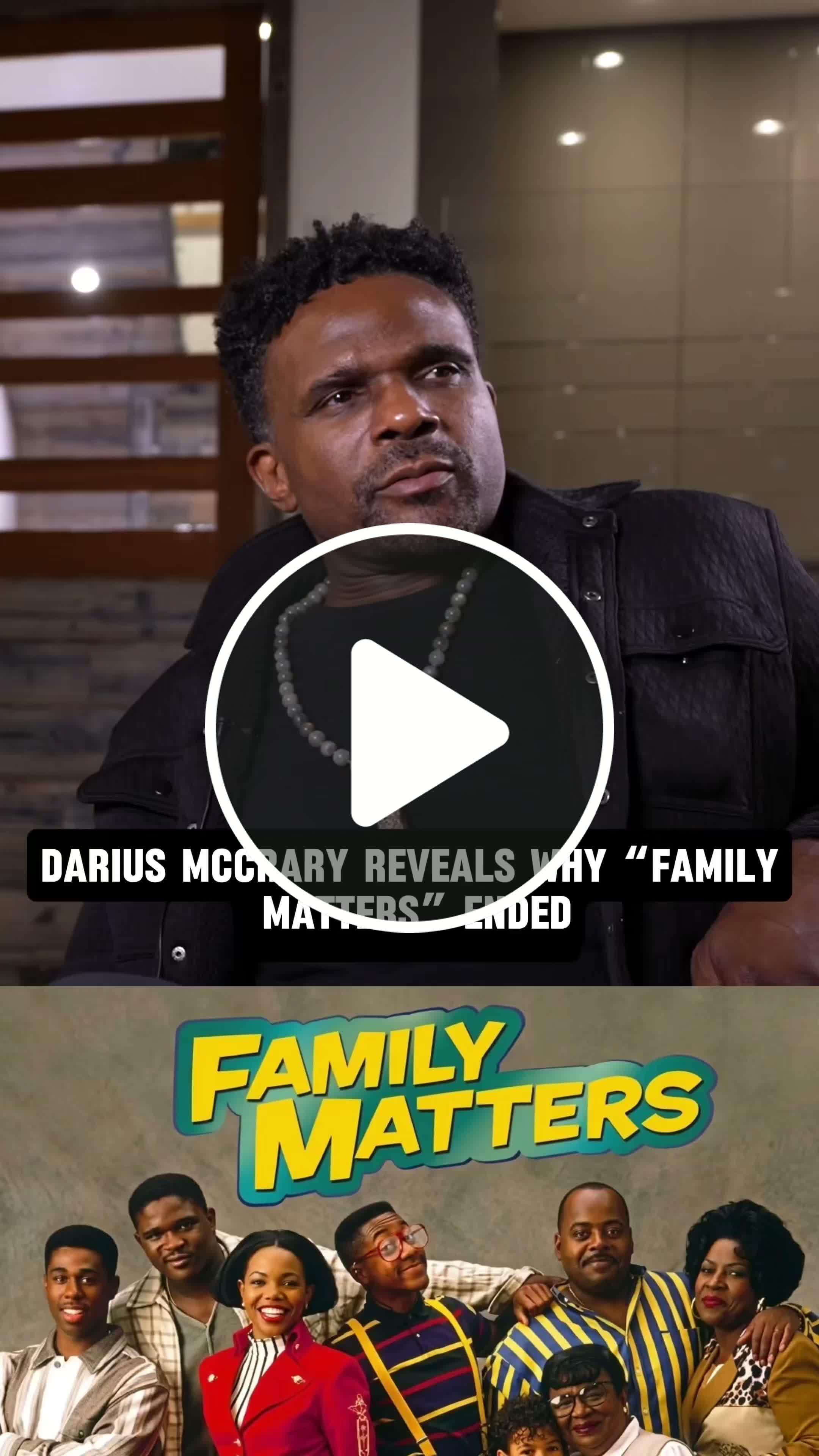 Darius McCrary reveals the real reason why “Family Matters” ended ...