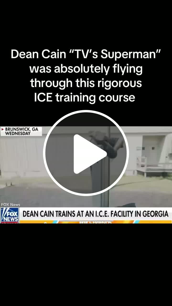 Dean Cain who was TV’s Superman was absolutely flying through this rigorous ICE training course ...