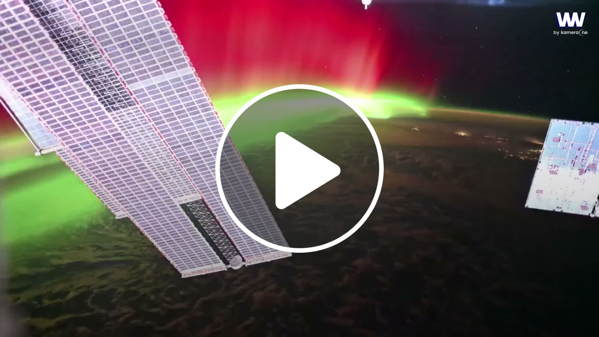 Aurora lights up Earth's atmosphere as seen from the ISS after solar ...