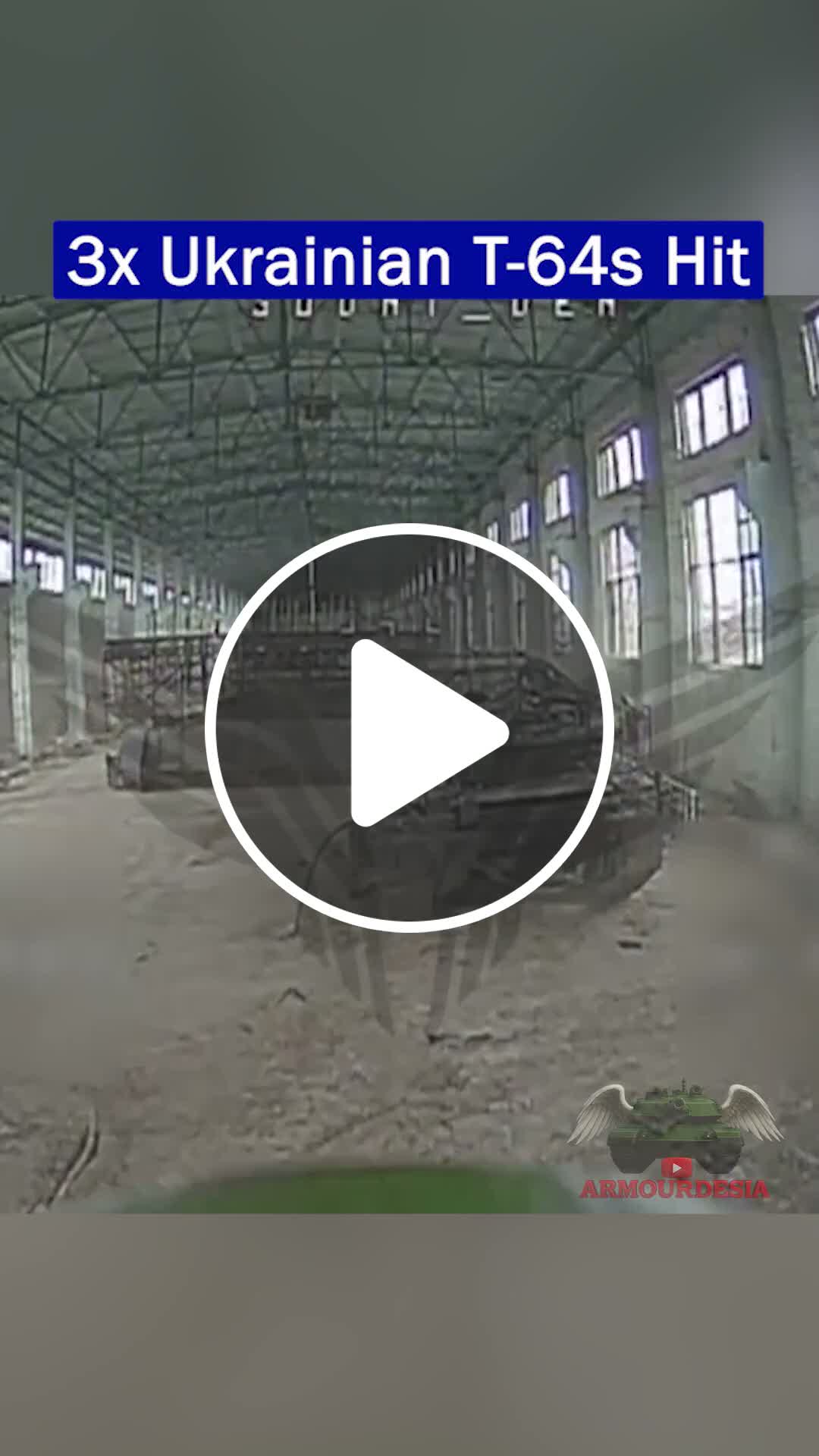 Russian FPV Drones Destroy Three T-64 Tanks Hidden Inside a Warehouse ...