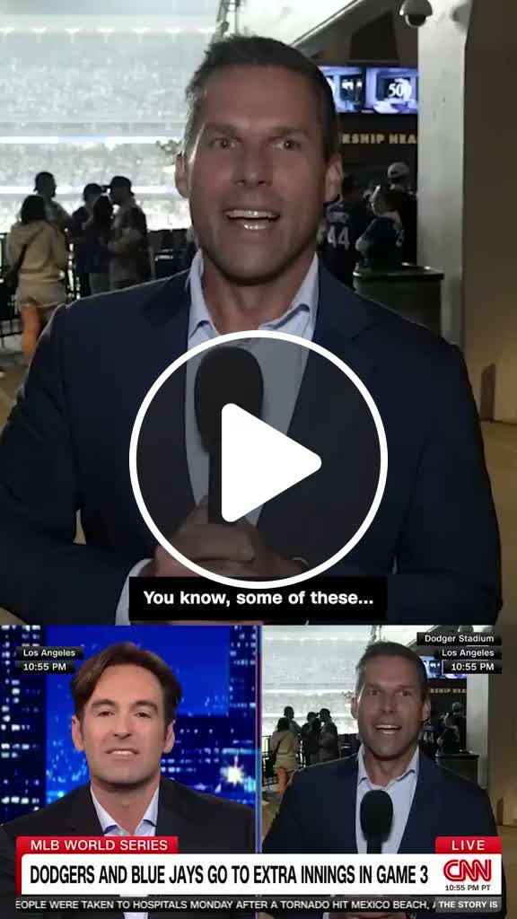 Comedian Bert Kreischer surprised CNN’s Andy Scholes with an unscheduled live cameo during one ...