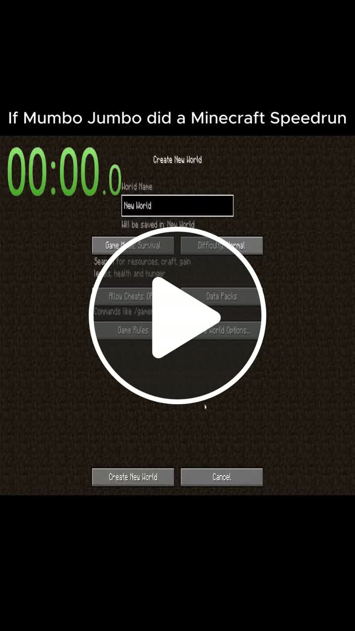 What if Mumbo Jumbo took on a Minecraft speedrun? Watch epic skills in action! ⚡️ #Minecraft # ...