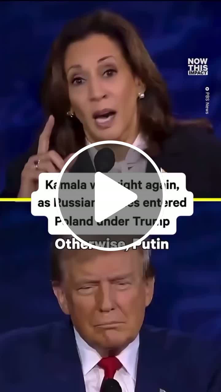Kamala was right again, as Russian drones entered Poland under Trump ...