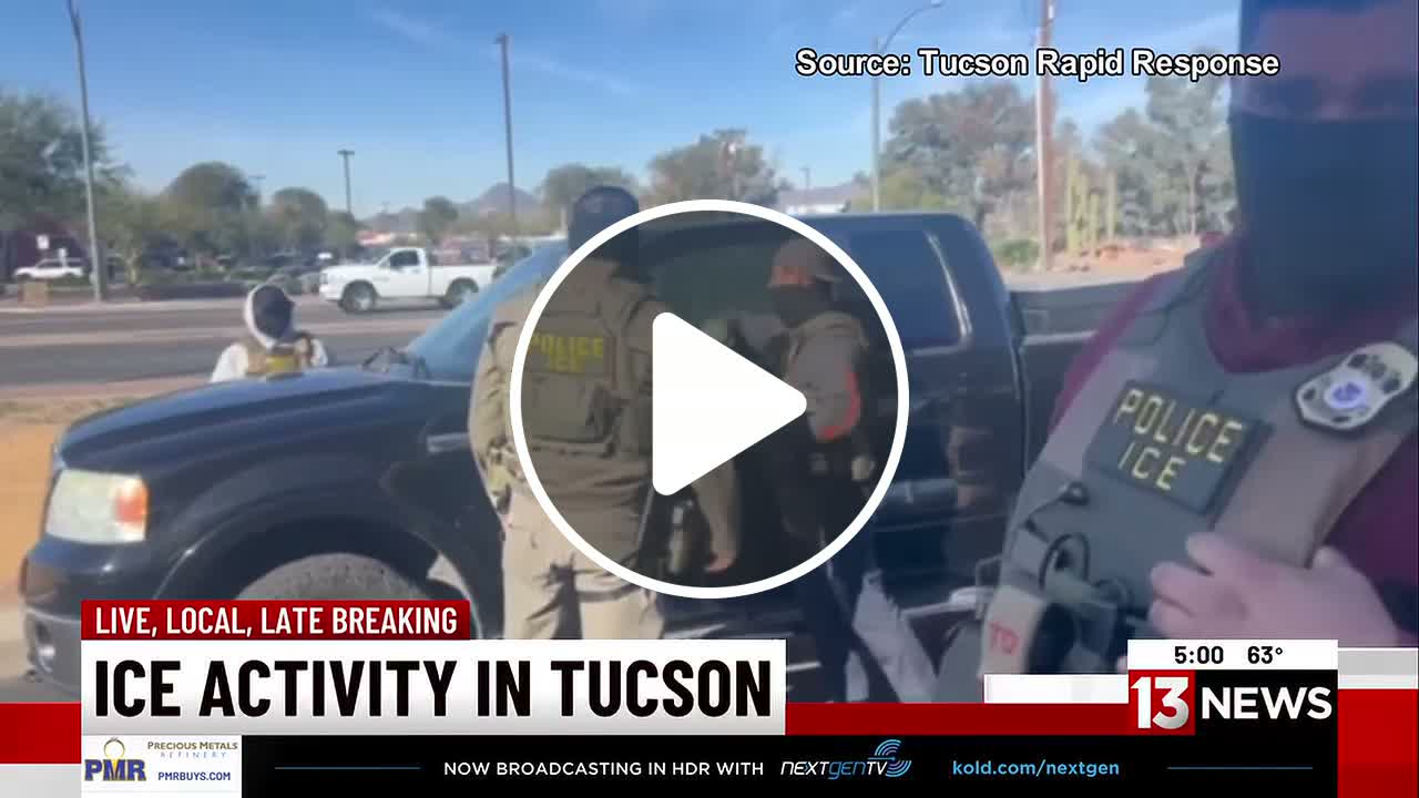 ICE shatters truck window while arresting man in Tucson - NewsBreak