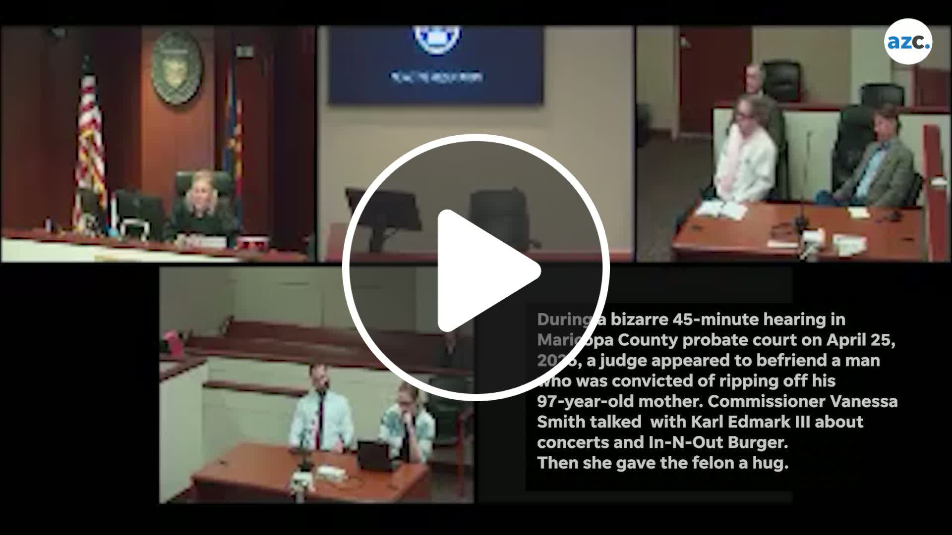 Watch as an Arizona judge steps down from the bench to hug a man fresh ...