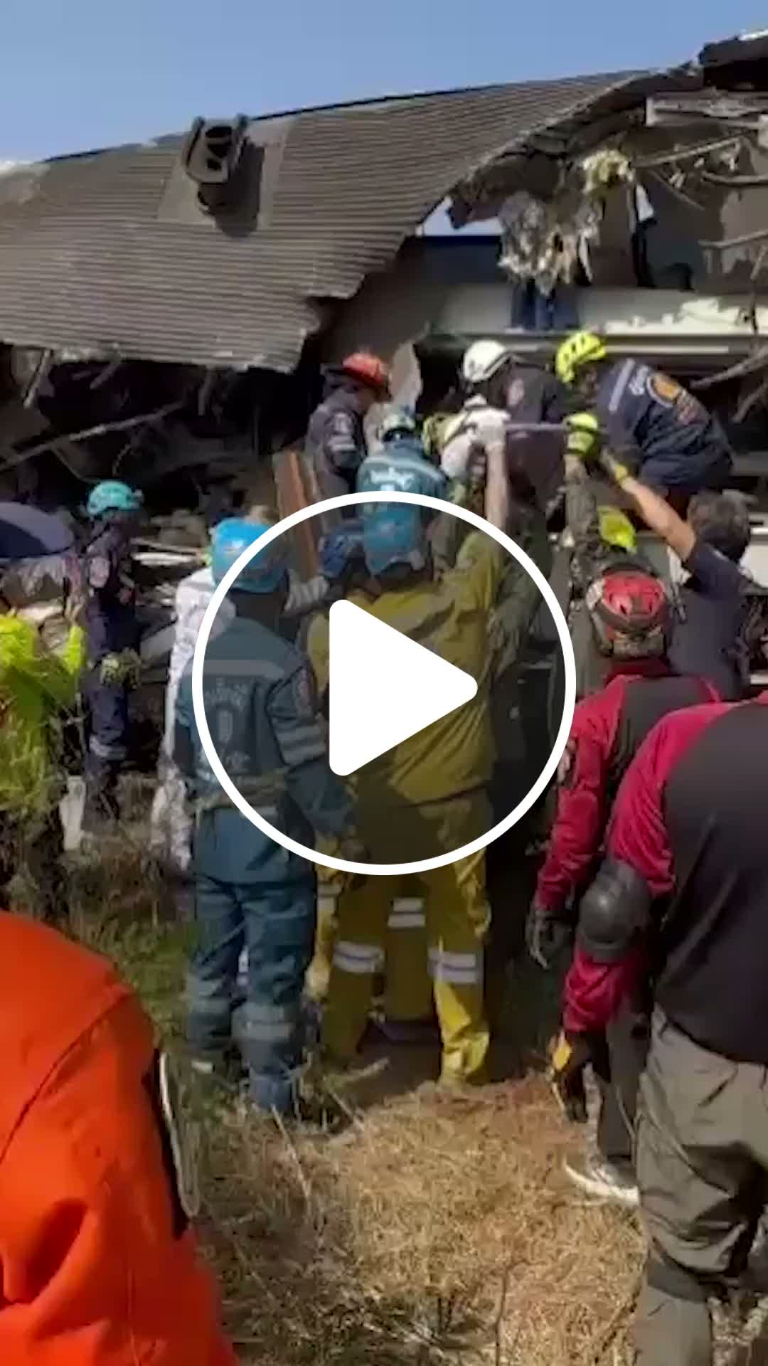 Carnage after crane plunges onto train in Thailand, trapping passengers ...