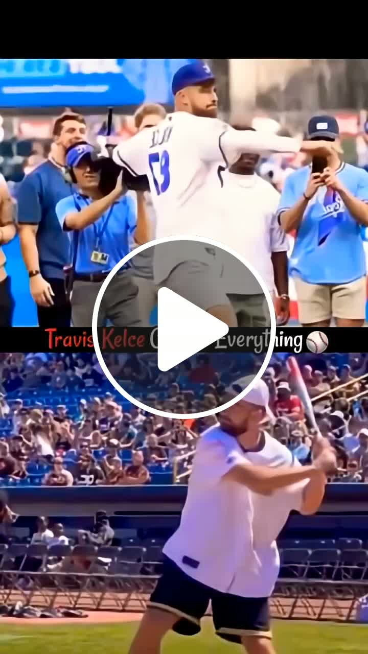 Here's How Travis Kelce Takes on Ballpark!⚾️ Ft.Major League Baseball # ...