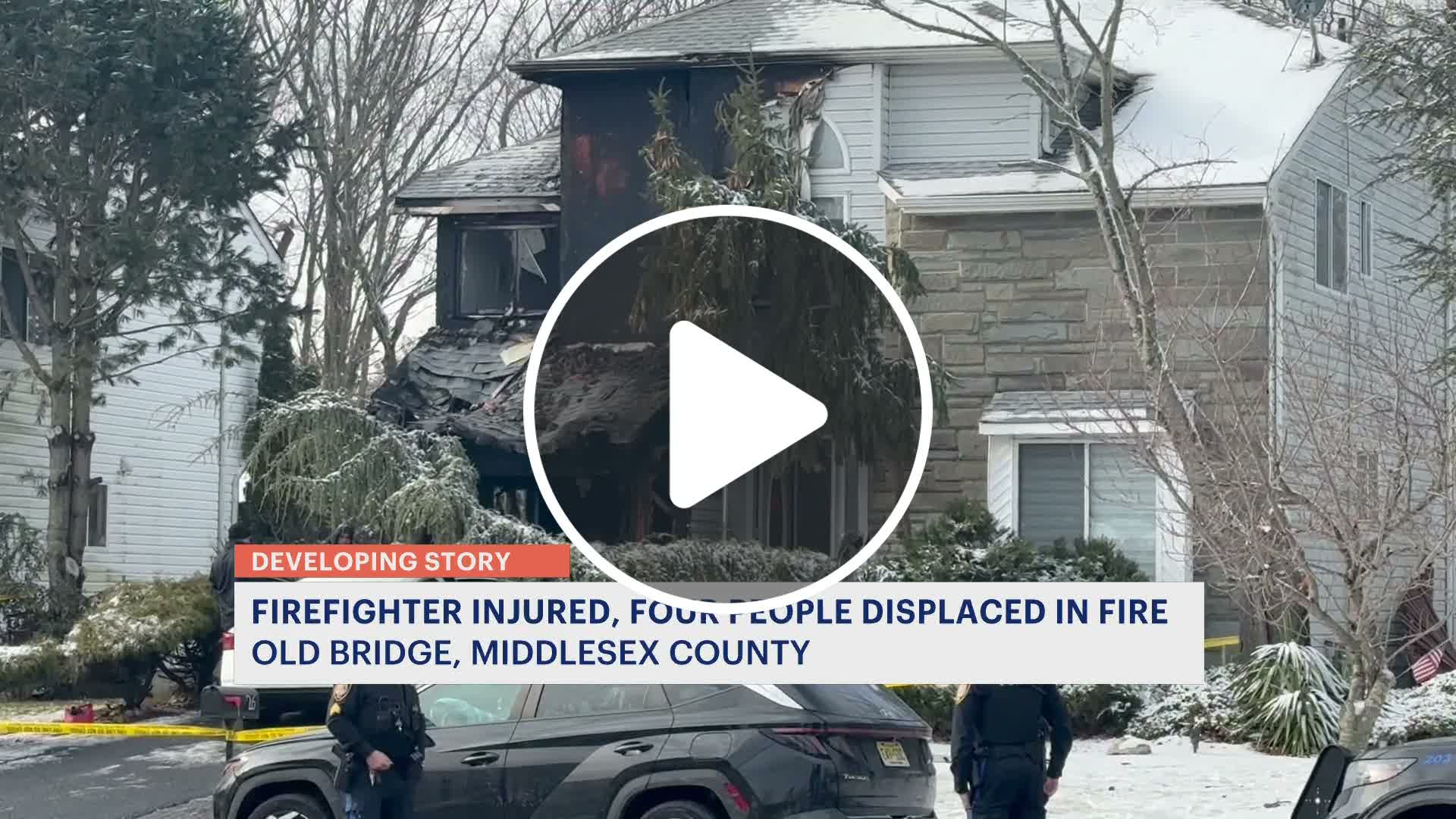 Firefighter injured, 4 residents displaced after Old Bridge house fire ...