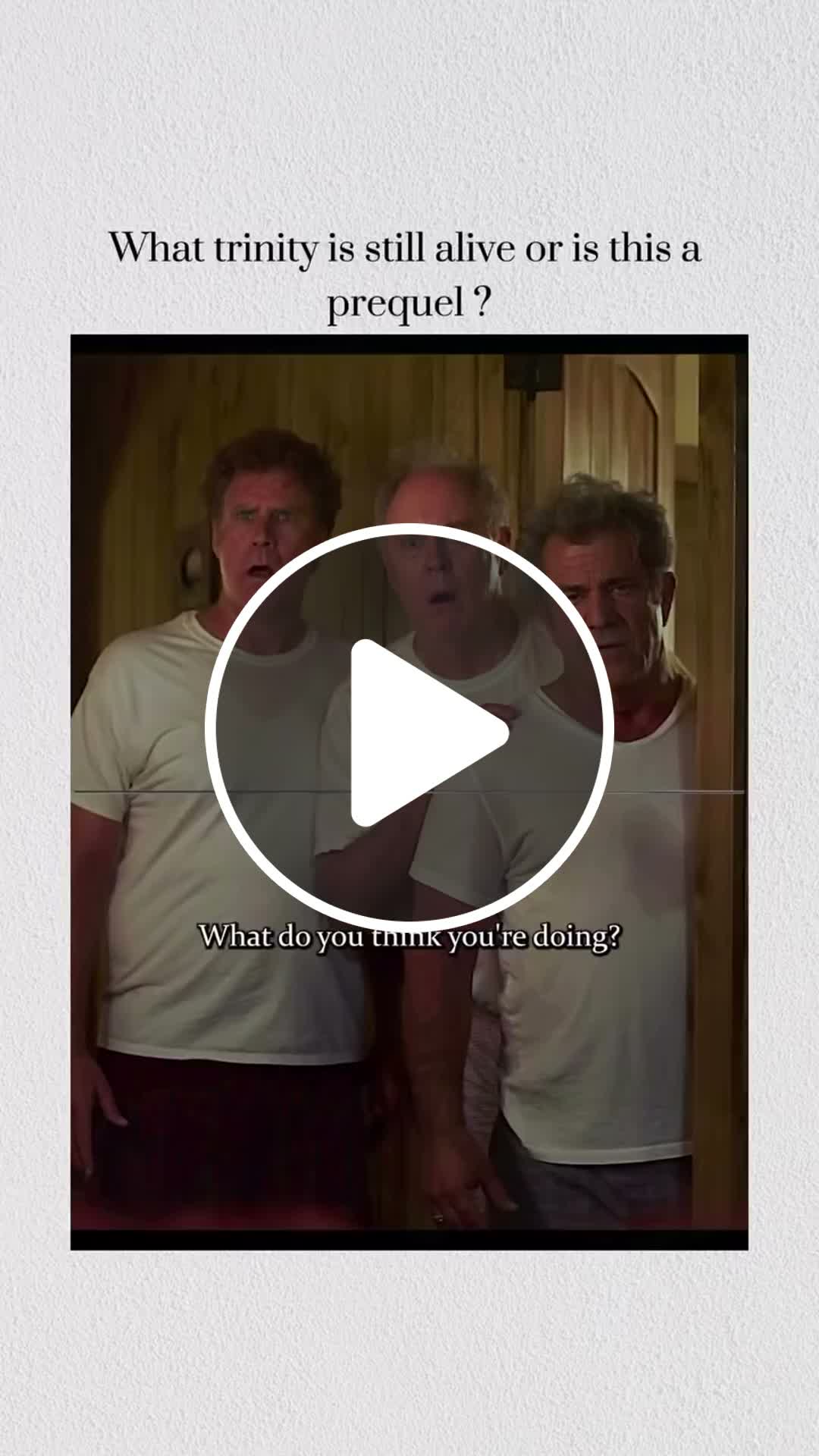 What trinity is still alive or is this a prequel #OddlySatisfying # ...