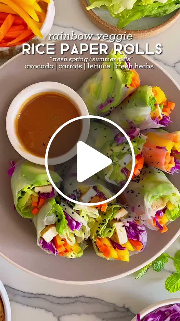 Rainbow veggie rice paper rolls - NewsBreak