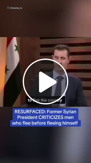 Former Syrian President Bashar al-Assad in 2012 claimed people who flee ...