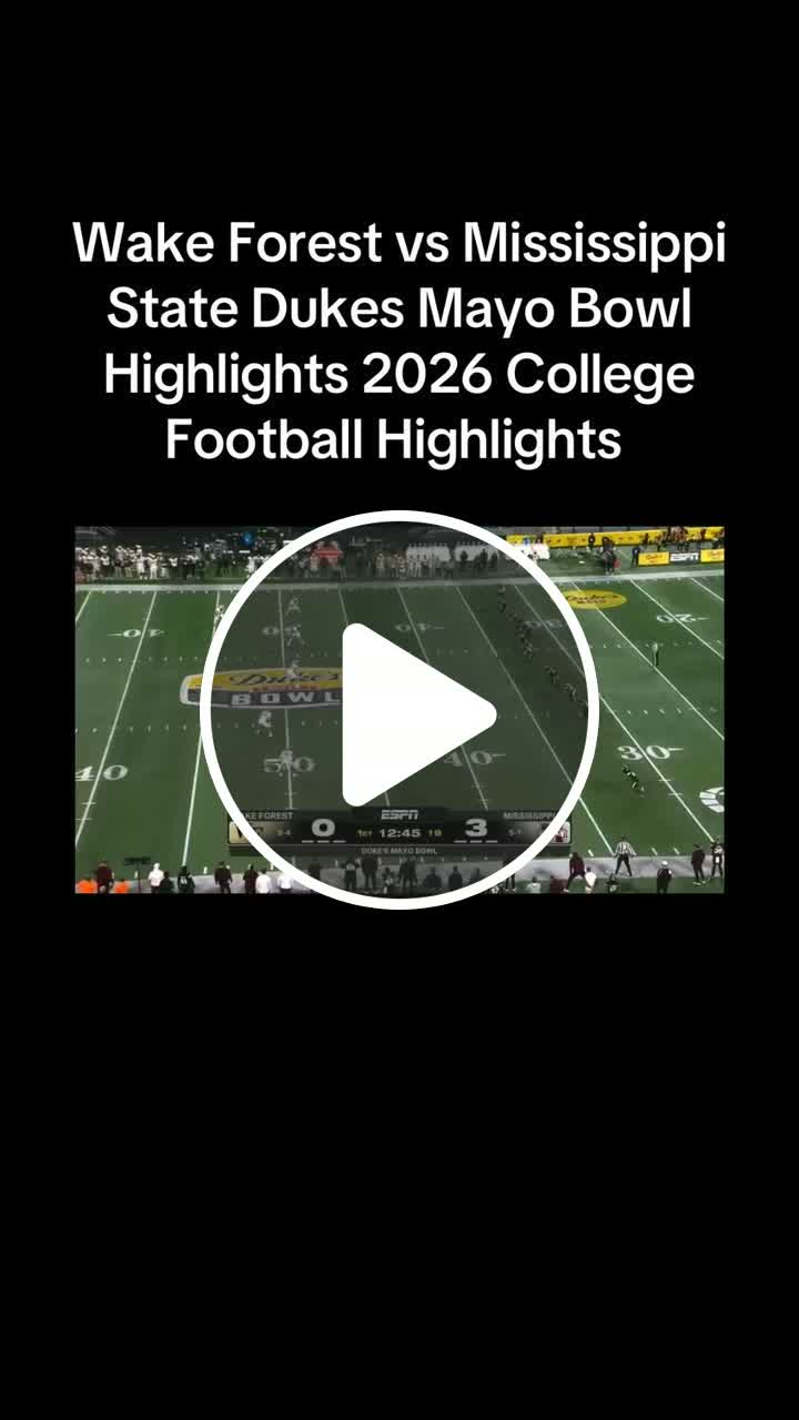Epic showdown at the Dukes Mayo Bowl! Wake Forest and Mississippi State ...