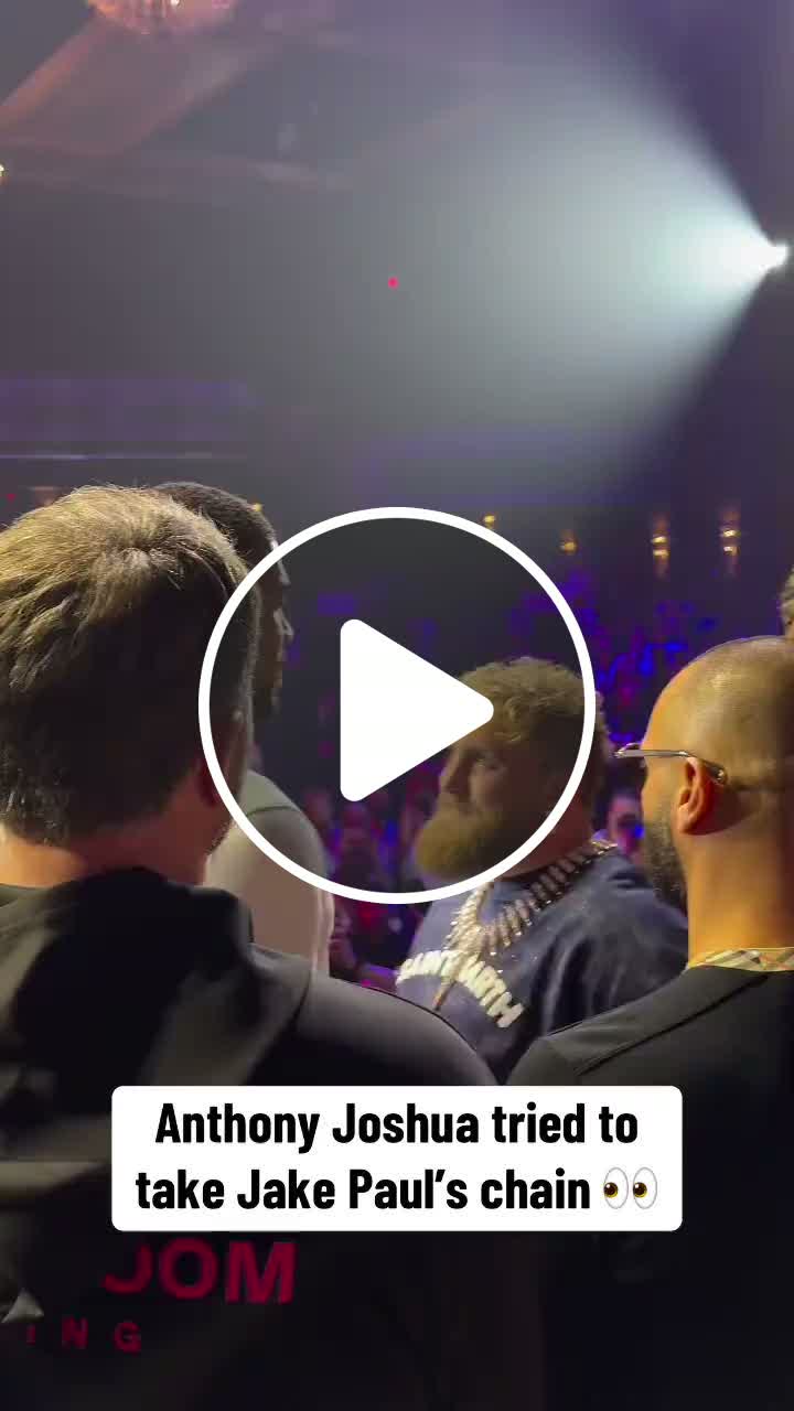 Anthony Joshua really tried snatching Jake Pauls chain via MVP Most ...