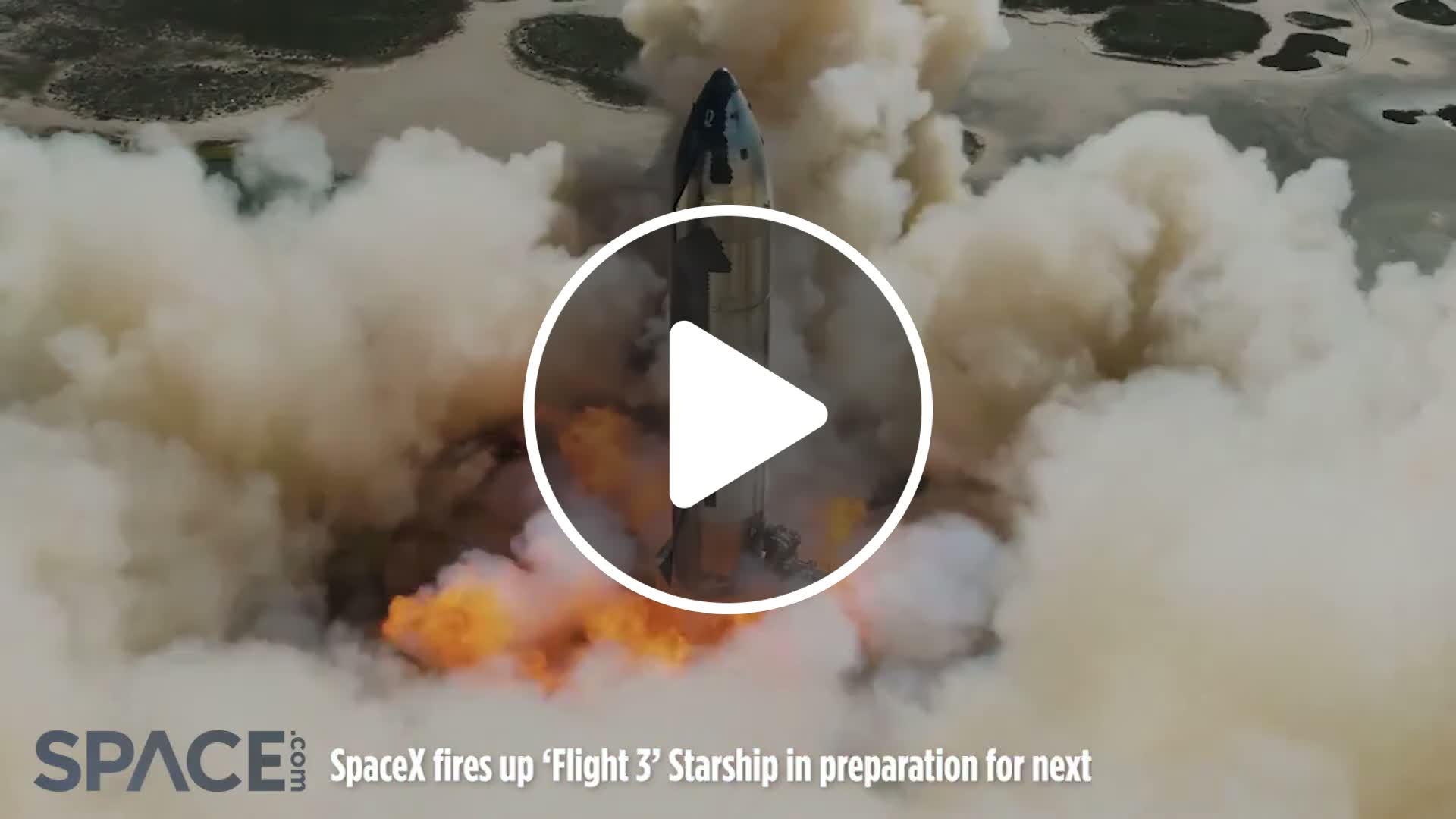 SpaceX's ‘Flight 3’ Starship During A Static Fire Up Test - Footage ...