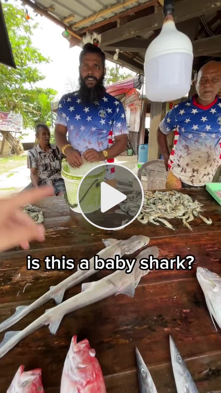 $10 baby shark in Sri Lanka #streetfood #srilanka #colombo #seafood # ...
