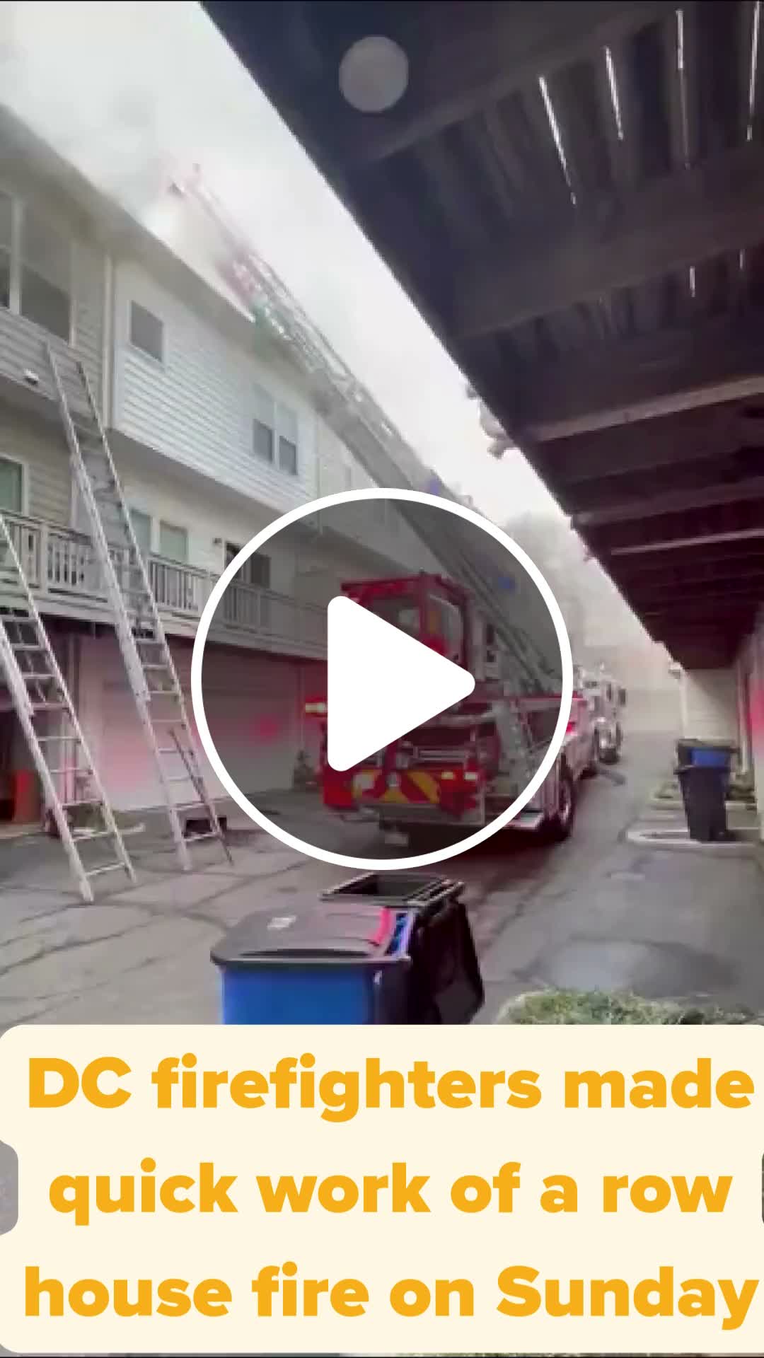 DC firefighters kept a threatening row house fire contained Sunday ...