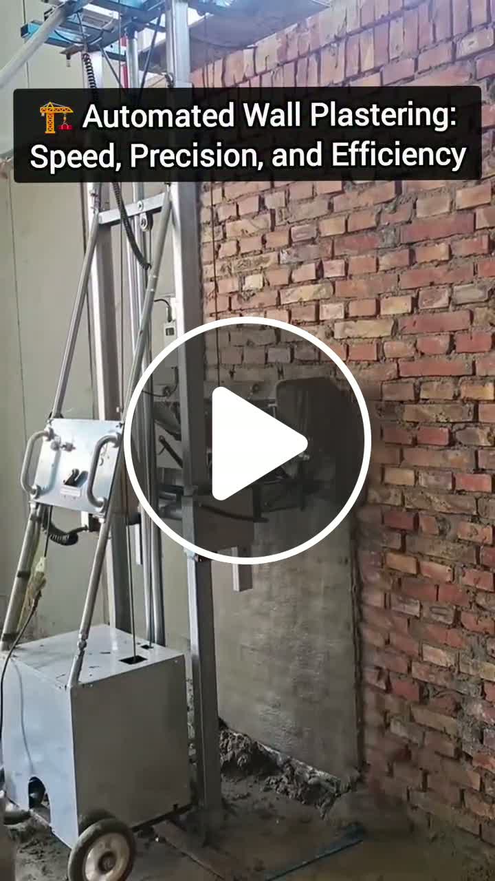 An Automatic Wall Plastering Machine, Also Known As A Rendering Machine ...