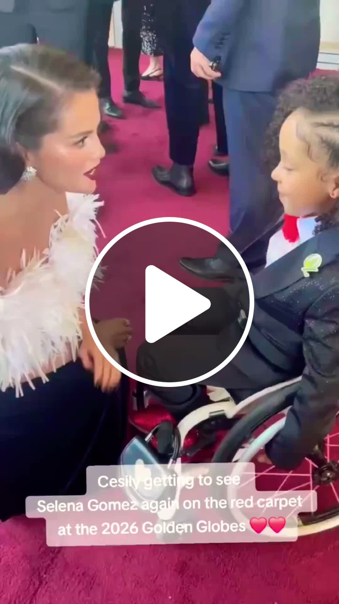 Cesily getting to see Selena Gomez again on the red carpet at the 2026 ...