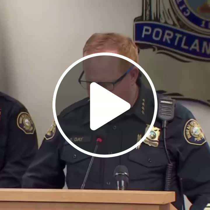 Portland Police Chief Bob Day starts crying, wipes his eyes with a ...