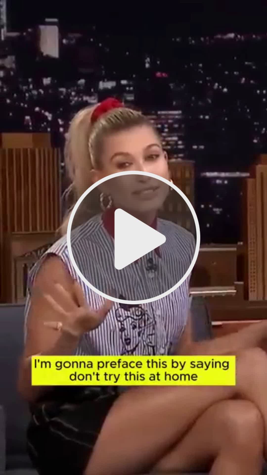 Hailey Bieber Shows Off Her Beer Bottle Trick on Jimmy Fallon! 🍺😆👀 ...