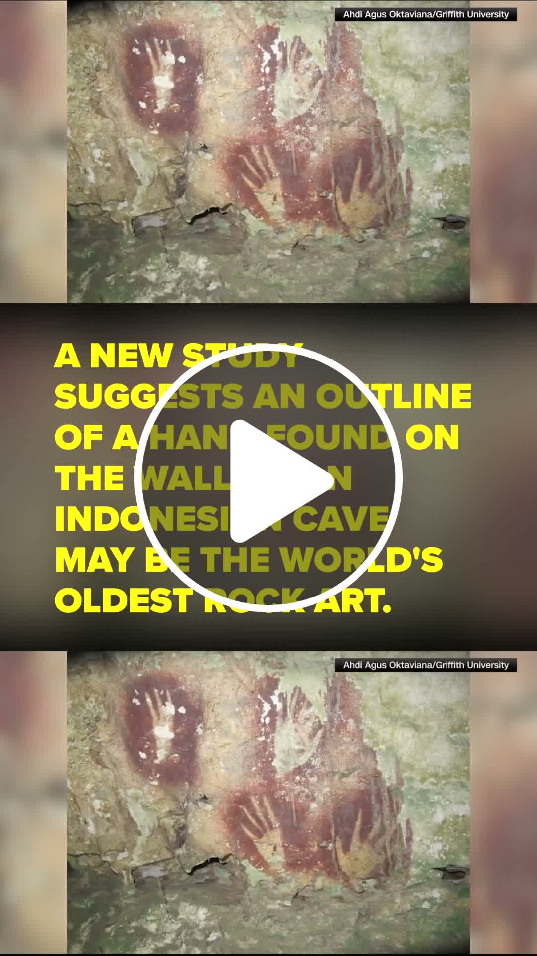 Handprint may be world's oldest rock art - NewsBreak