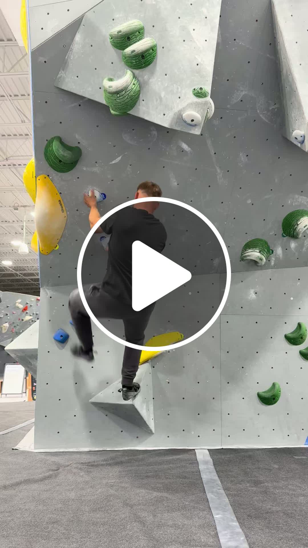 Central Rock Gym in Florida, this route did not have a grade posted. No control here but it felt ...