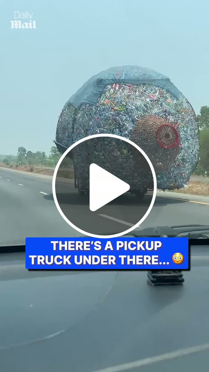 Man collects thousands of plastic bottles on his truck - NewsBreak