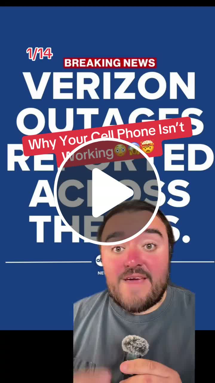 This is why your cellphone service isn’t working today 1/14 #verizon # ...