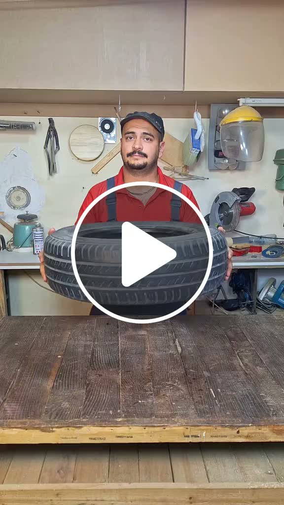 Great hack, turning those damped tyres into a beautiful chair #DIY # ...