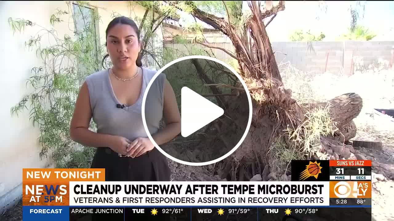 First responders, veterans team up to clean up after Tempe microburst ...
