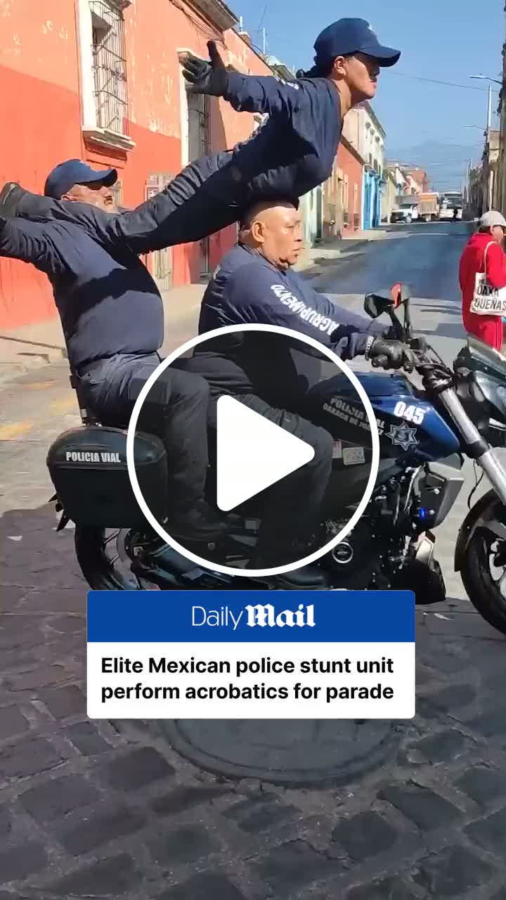 Elite Mexican police stunt unit perform acrobatics for parade - NewsBreak