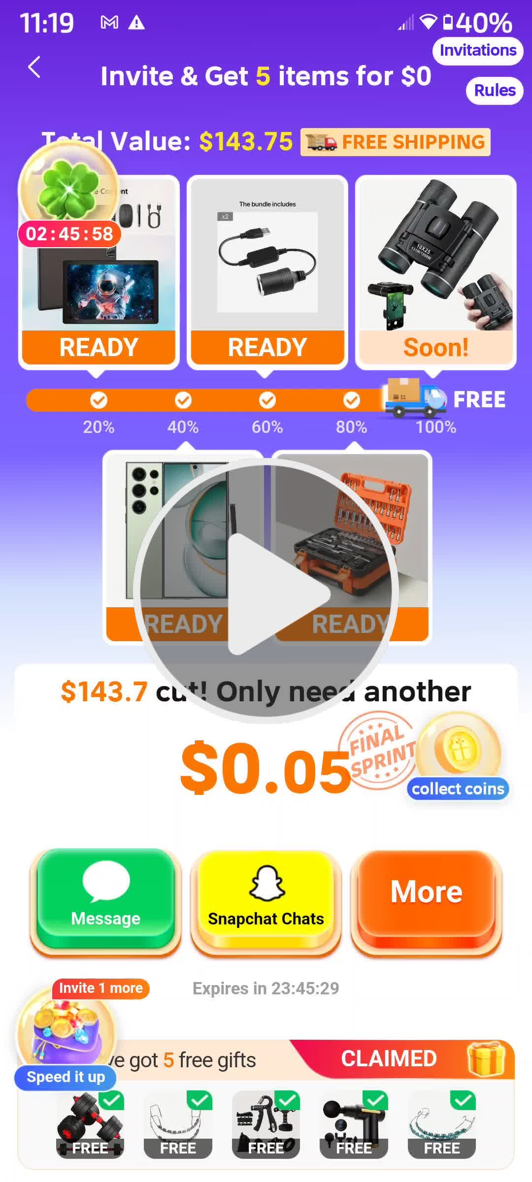 Download Temu App and search the code below to accept my invitation ...