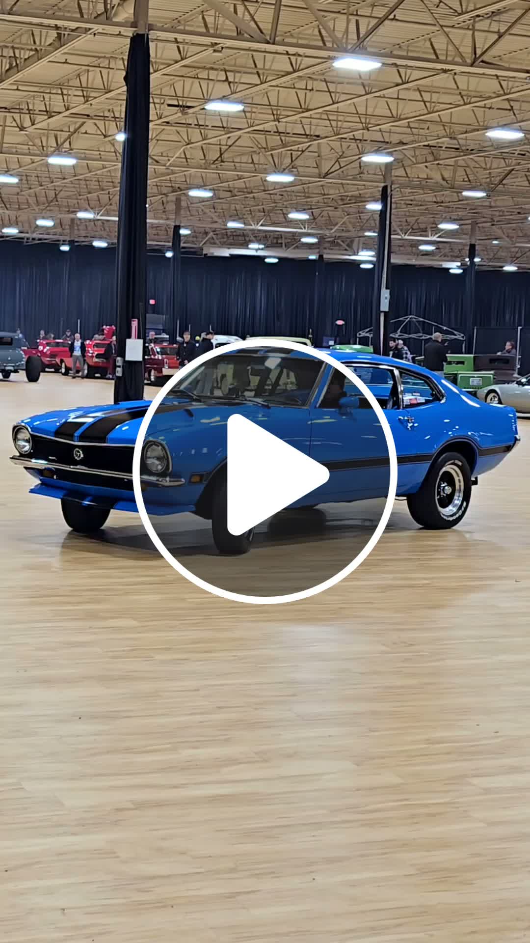 1971 Ford Maverick Grabber Classic Car Drive By Engine Sound Shiny Rust ...